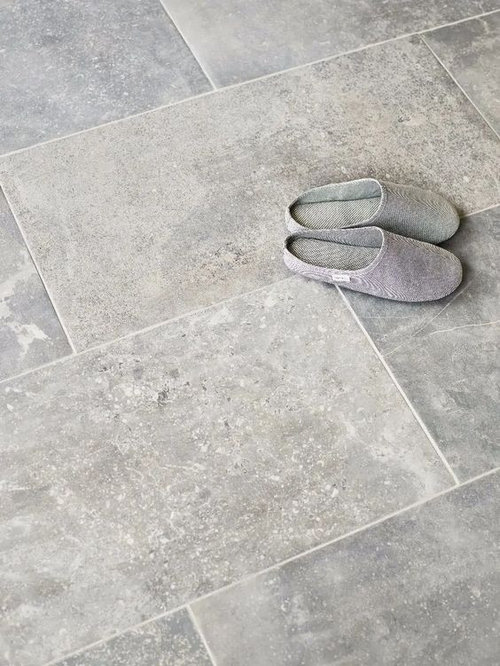 Tumbled stone or limestone looking porcelain tiles for bathroom