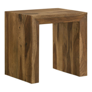 Odilia Rectangular Solid Wood End Table Auburn - Side Tables And End Tables - by Gunel | Houzz