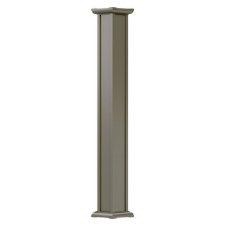 6" x 8' Endura-Aluminum Acadian Style Column, Square Shaft, Textured ...