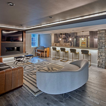 75 Underground Basement with a Bar Ideas You'll Love - October, 2022 ...