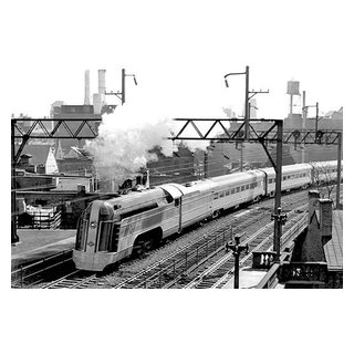Train Pulling out of Station, Philadelphia, Pa, 20" x 30" - Traditional ...