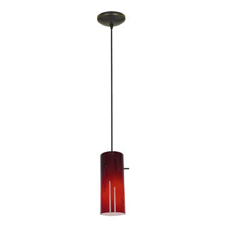 Access Lighting Cylinder Pendant 28030-1C-ORB/RED, Oil Rubbed Bronze - Contemporary - Pendant ...