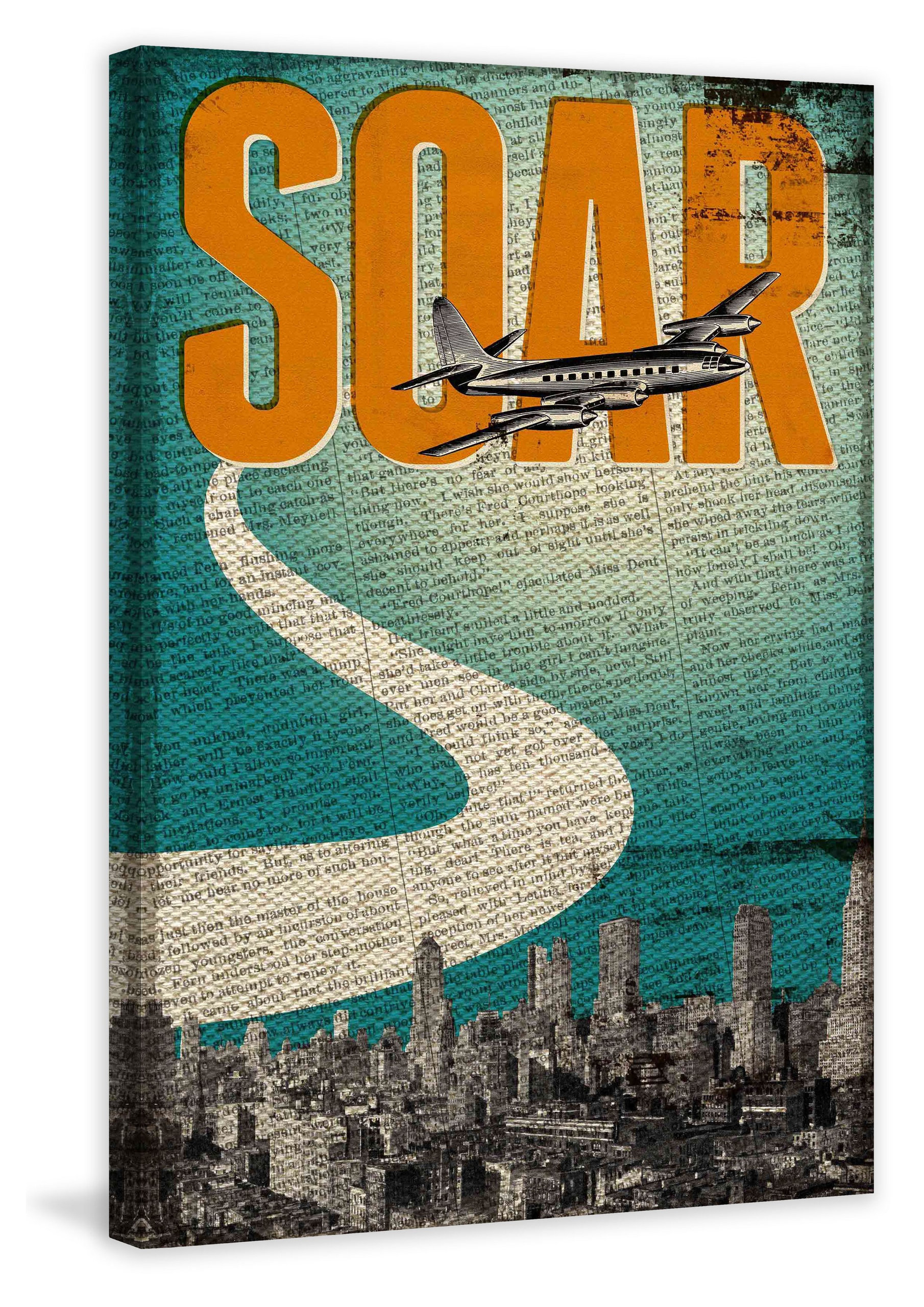 "Soar" Painting Print on Wrapped Canvas, 12x18 - Contemporary - Prints ...