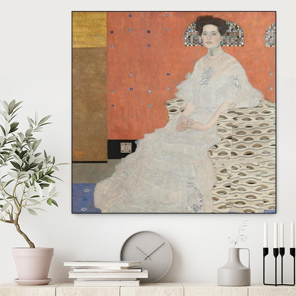 Giant Art Canvas 20x20 Fritza Riedler 1906 Framed in Multi-Color ...