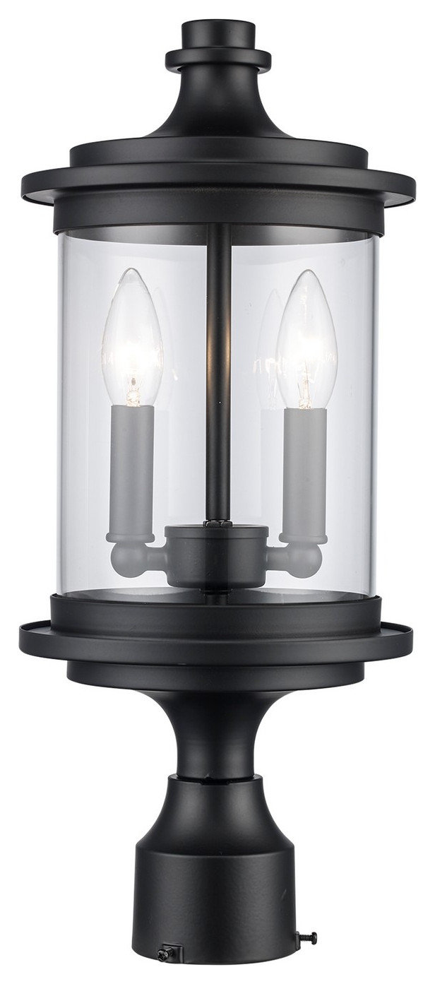 PathLume Two Light Outdoor Post Mount in Black - Transitional - Post ...