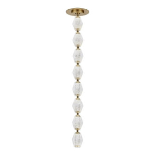 Collier Ceiling Pendant, 1-Light, LED, Natural Brass, 26.2"H ...
