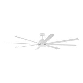 Rush 8 Blade Ceiling Fan With Light Kit, 15.04"Hx84"W - Transitional ...