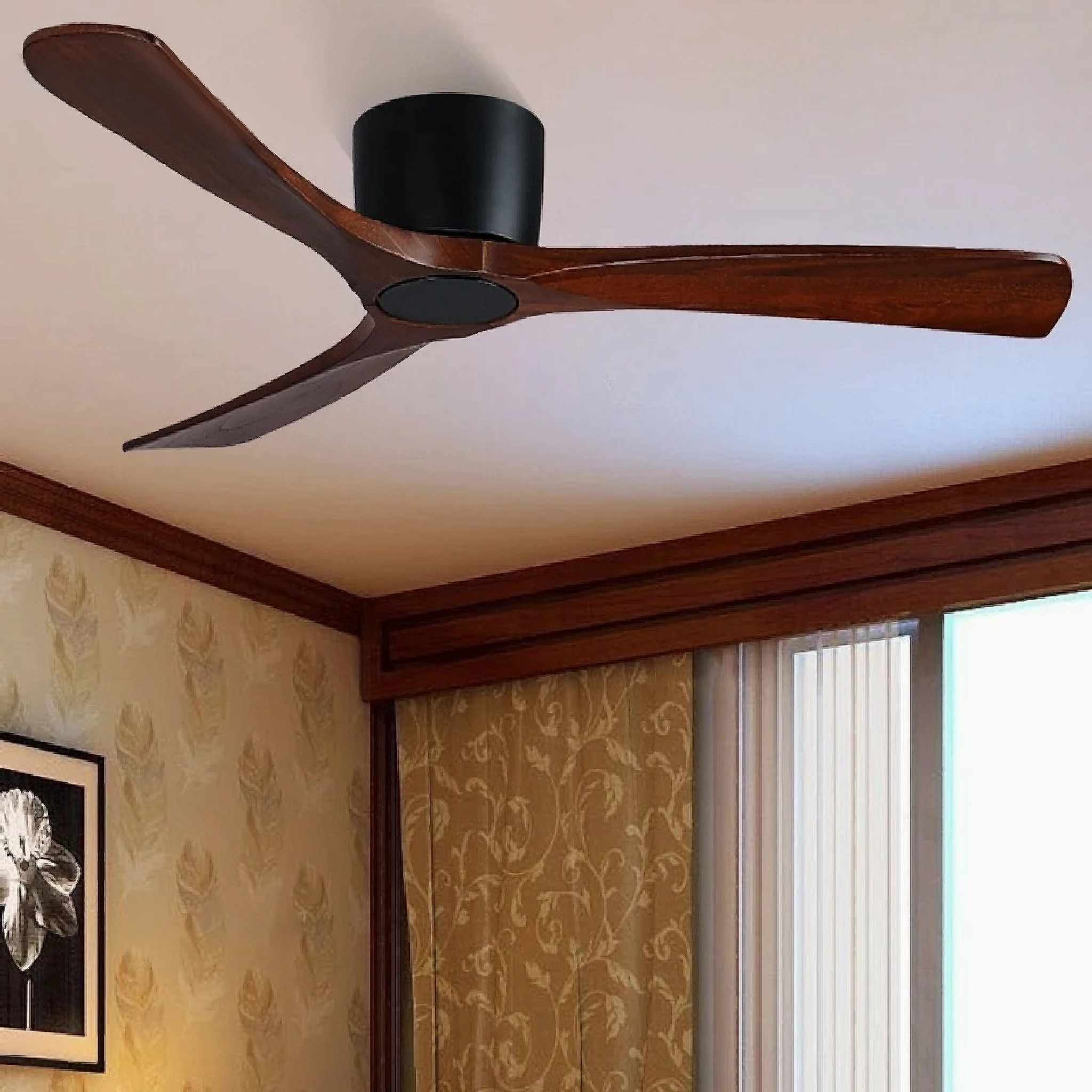 Tudela | LED Ceiling Fan with Remote Control, Dia55.9xh10.2 ...