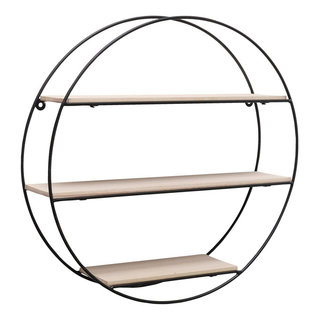 Modernist Floating 3 Level Shelf Unit - Industrial - Display And Wall ...