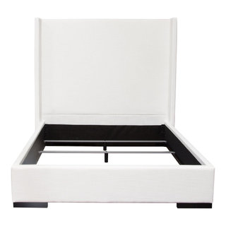 Diamond Sofa Seattle Eastern Linen King Bed With Vintage Wing ...