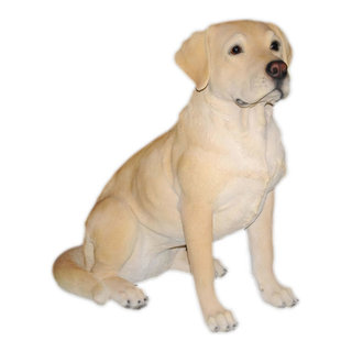 Yellow Labrador Retriever Dog Garden Statue, 21.25" - Contemporary ...