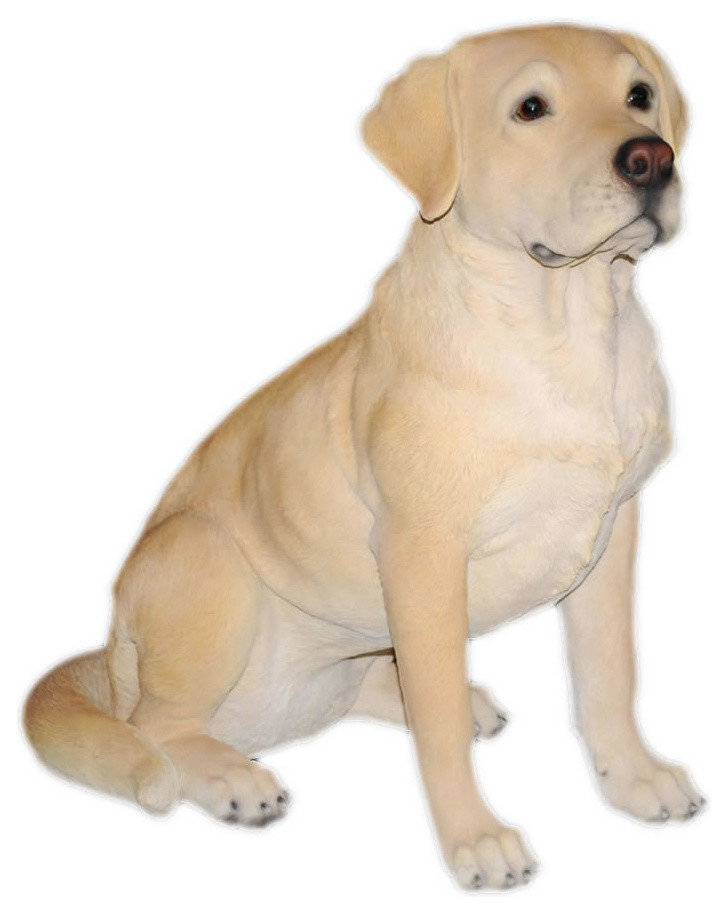 Yellow Labrador Retriever Dog Garden Statue, 21.25" - Contemporary ...