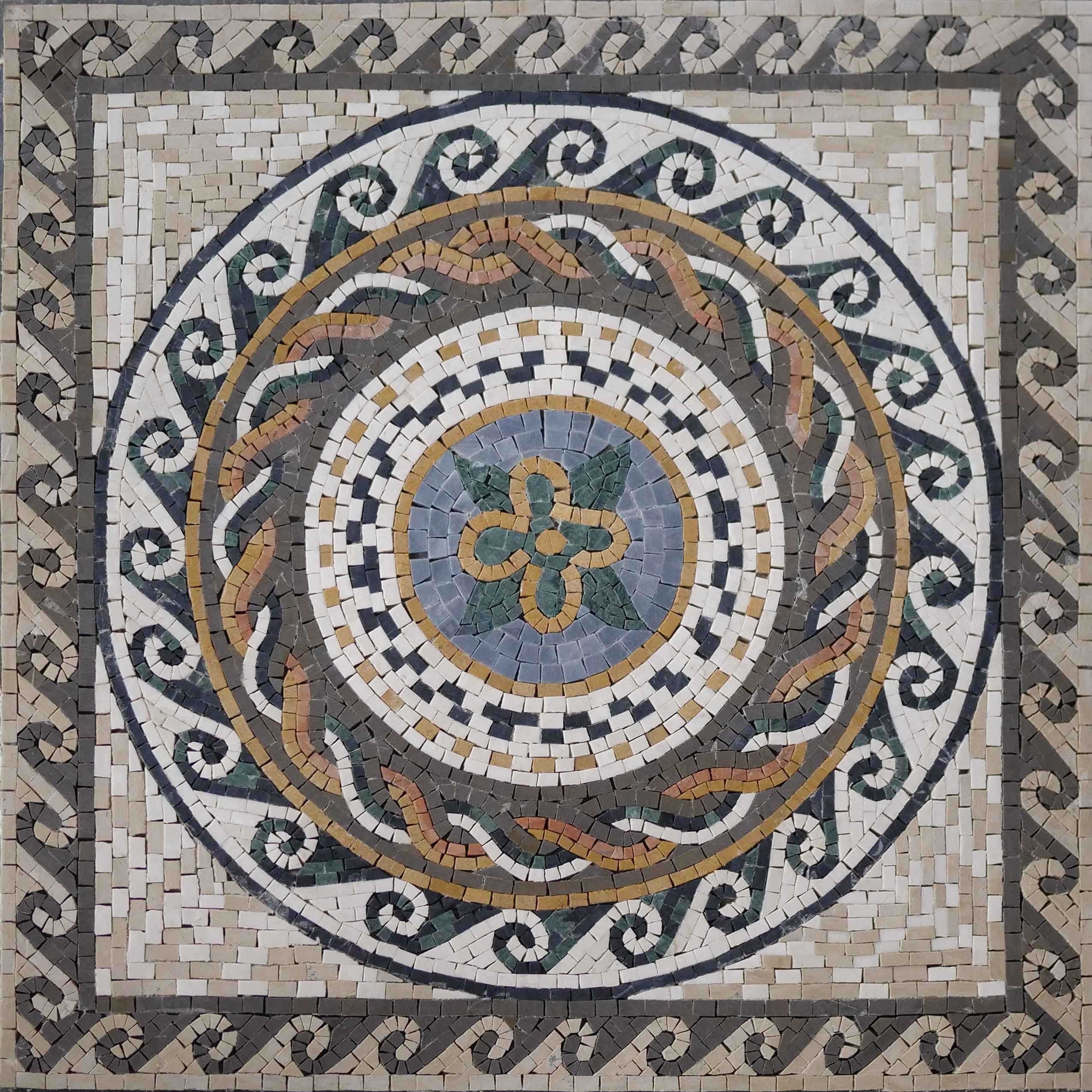 Mosaic Artwork - Greco-Roman Dela VII, 31" x 31" - Traditional - Tile ...