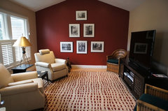 Clashing design aesthetic and home architecture.