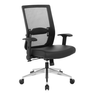 Black Matrix Back Manager's Office Chair With Dillon Blue Seat ...