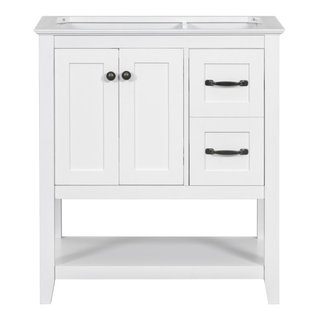 30" MDF Freestanding Bath Vanity Base Without Sink - Transitional ...