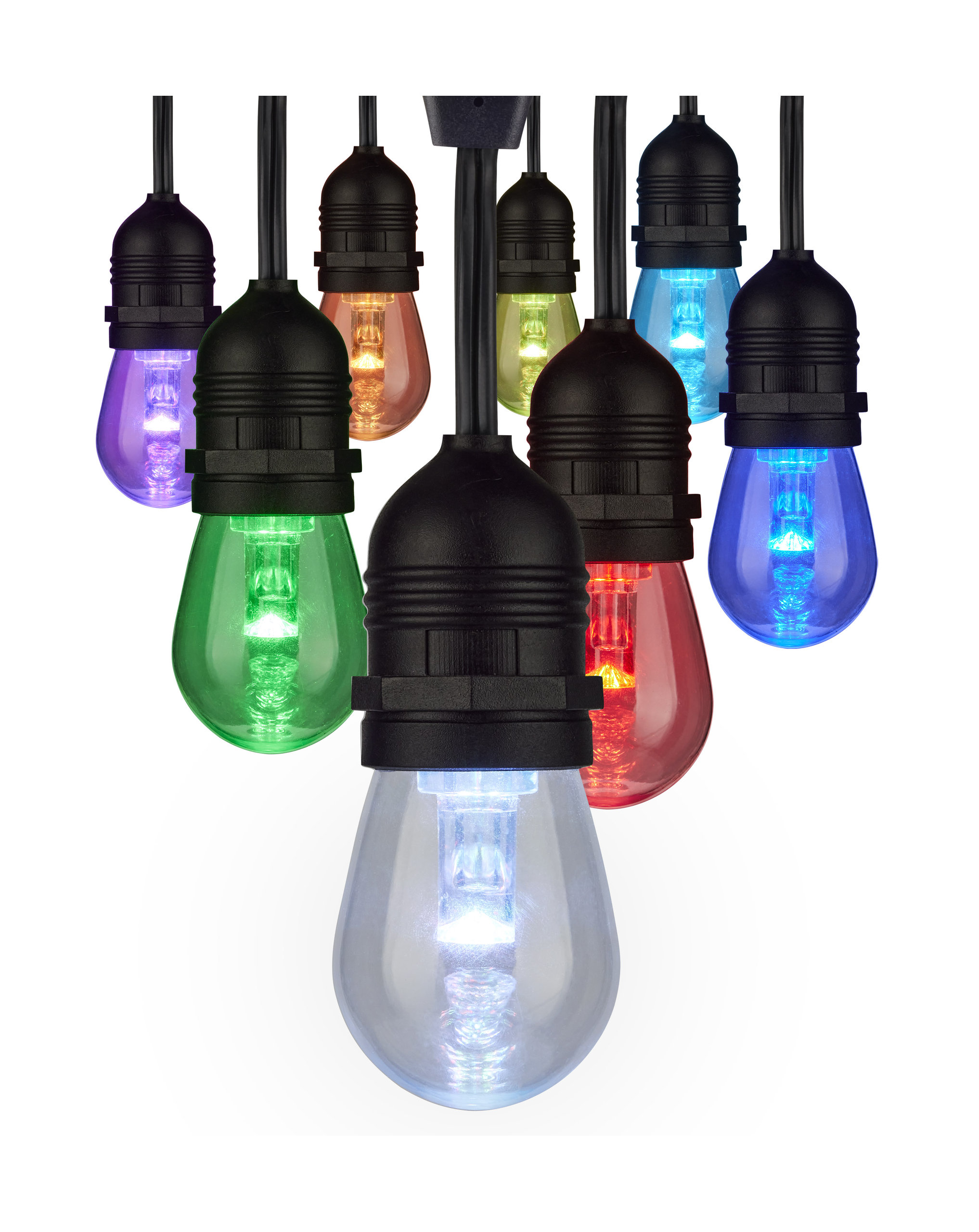 24Ft - 12-S14 Lamp - LED String Light - Starfish IOT - RGBW - Outdoor ...