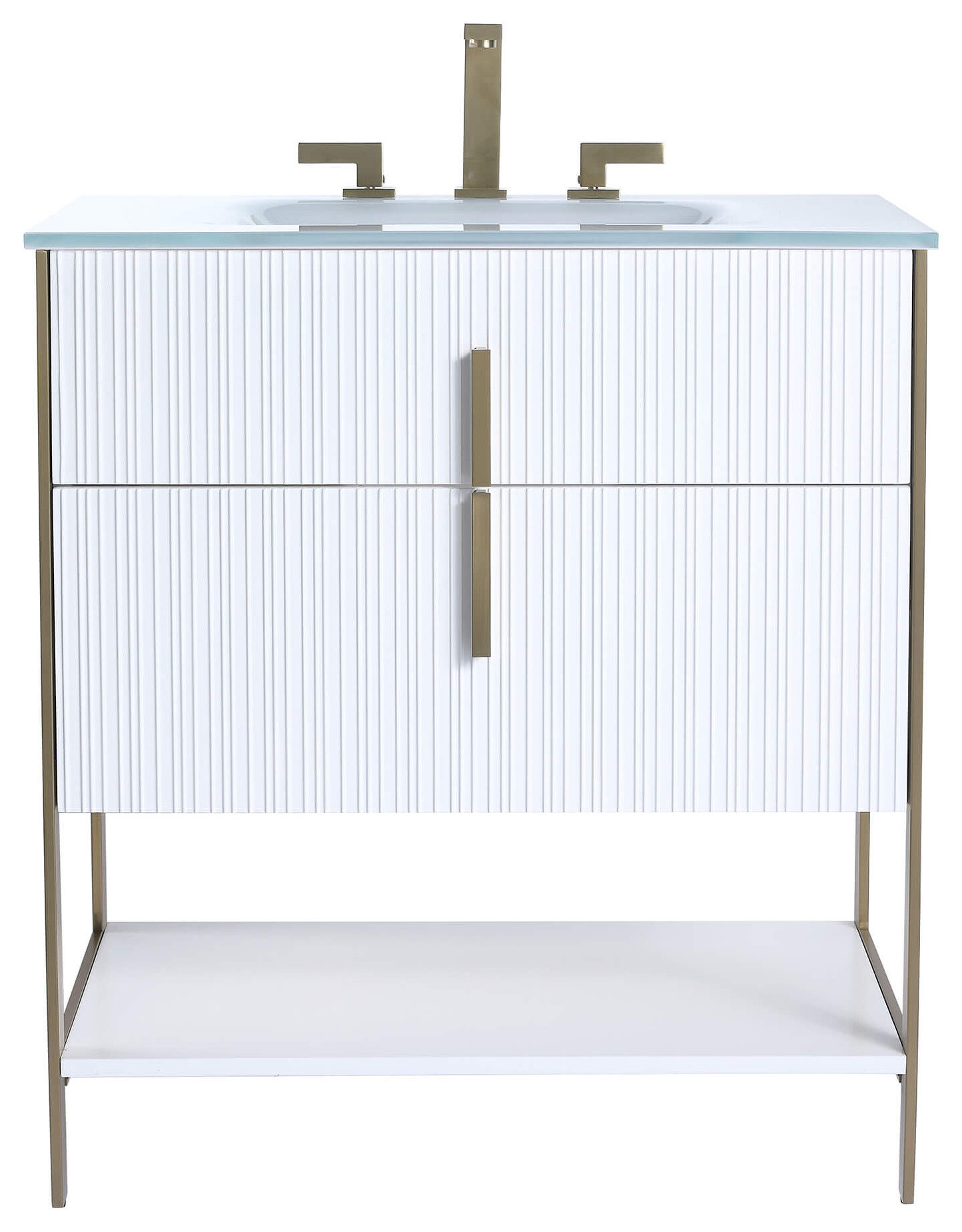 Fine Fixtures Serenity Modern bathroom vanity, Brass Hardware ...