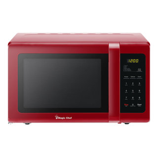 0.9-Cu. Ft. 900W Countertop Microwave Oven, Red - Contemporary ...