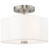 Livex Chelsea Ceiling Mount, Brushed Nickel, 11.00 - Transitional ...