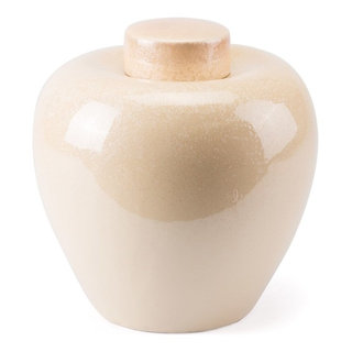 Modern Contemporary Decorative Vase Bottle Jar Decor, Orange, Ceramic ...