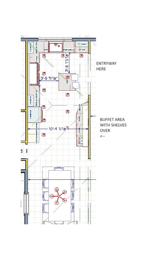 long, narrow kitchen layout