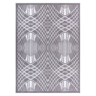 Well Woven Dulcet Cool Runnings Modern Geo Lines Gray Area Rug, 7'10" x ...