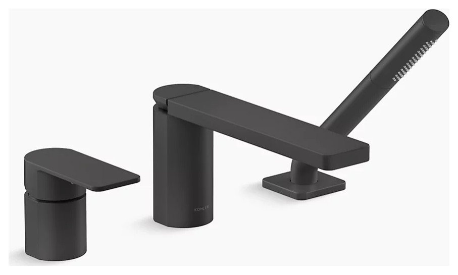 Kohler 23488-4-BL Parallel Deck Mounted Tub Filler With Built-In ...