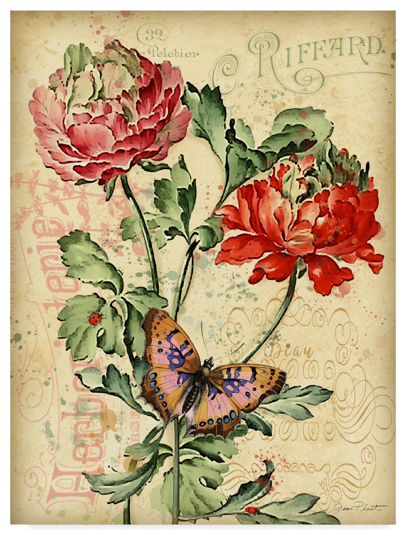 Jean Plout 'French Florals 3' Canvas Art, 18"x24" - Contemporary ...