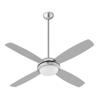 Expo Soft Contemporary Ceiling Fan, Satin Nickel - Transitional ...