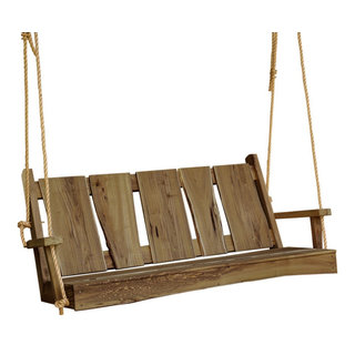 Live Edge Locust Timberland Porch Swing, 5 Foot - Rustic - Porch Swings ...