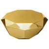 Diamond Coffee Table Gold, Geomtric Shaped Gem Cocktail Table ...