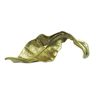 Metal 20" Curled Leaf, Gold - Contemporary - Decorative Objects And ...