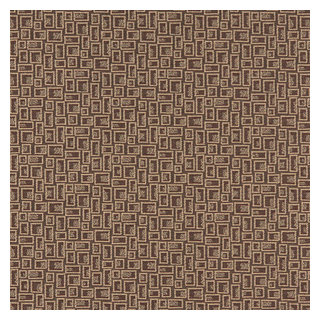 Brown Geometric Rectangles Durable Upholstery Fabric By The Yard ...