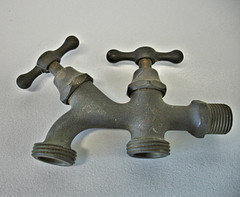 Spigot location with a deck