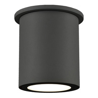 Lamar 1 Light Outdoor Ceiling Light in Black, 4.25"Dx5.25"H - Modern ...