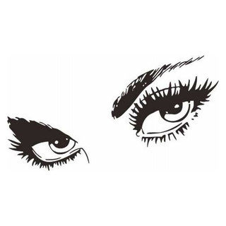 Wall Vinyl Sticker Decals Mural Eye Girl's Eye, 22"x35" - Contemporary ...