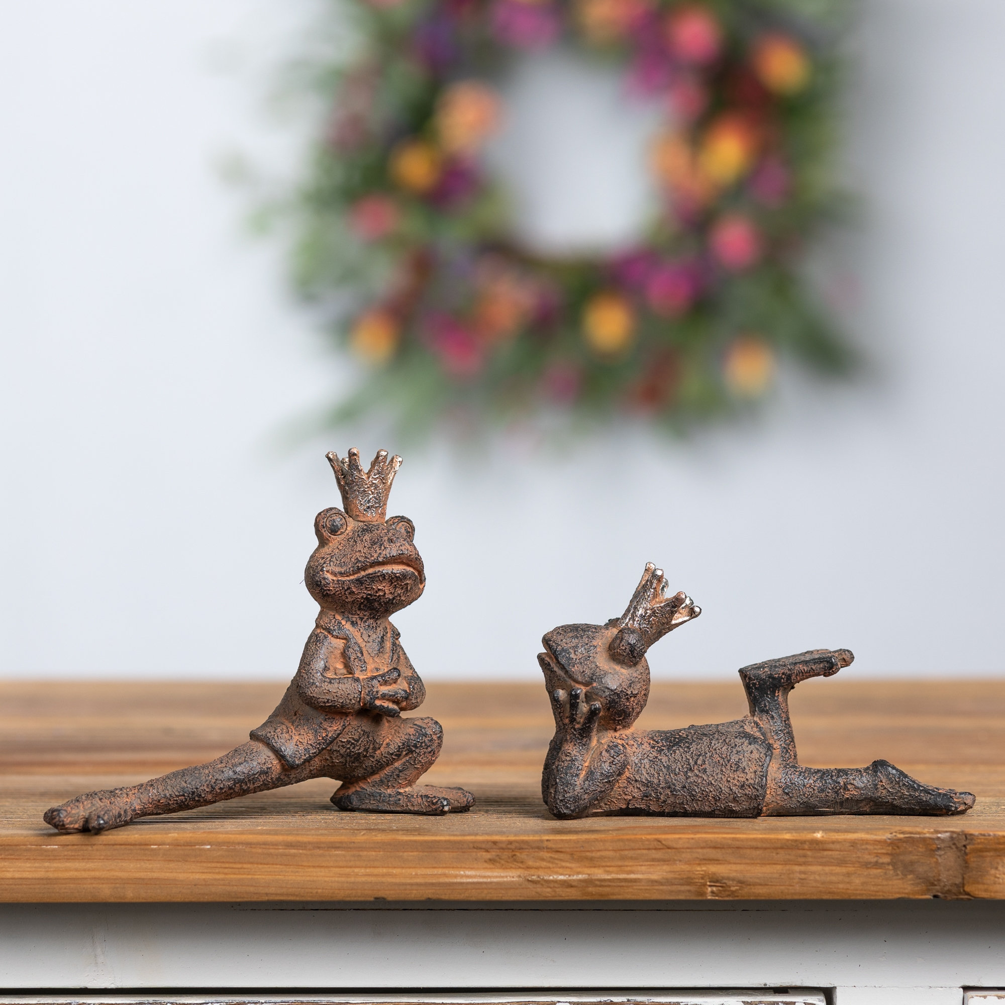 Royal Lounging Frog Figurine, 6-Piece Set - Eclectic - Garden Statues ...