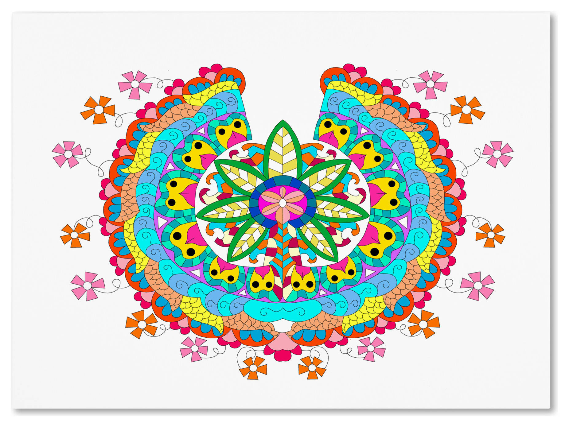 Miguel Balbas 'Flower 2' Canvas Art, 35"x 47" - Contemporary - Prints ...