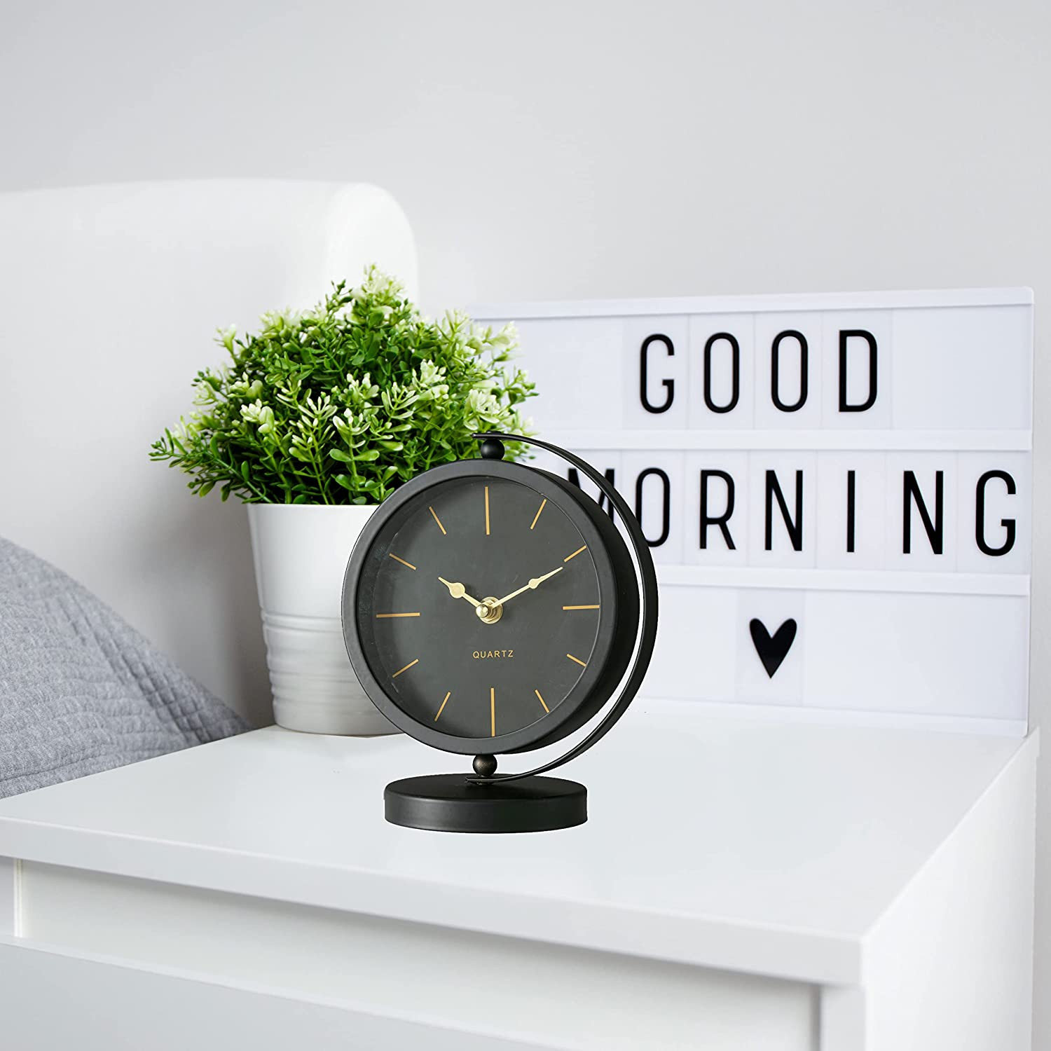 Mid-Century Modern Desktop Clock, 7.75" - Midcentury - Desk And Mantel ...