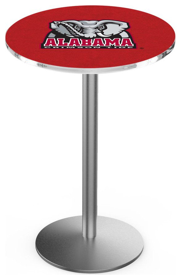 Holland L214 Univ of Alabama Elephant 42x28" Pub Table - Stainless ...