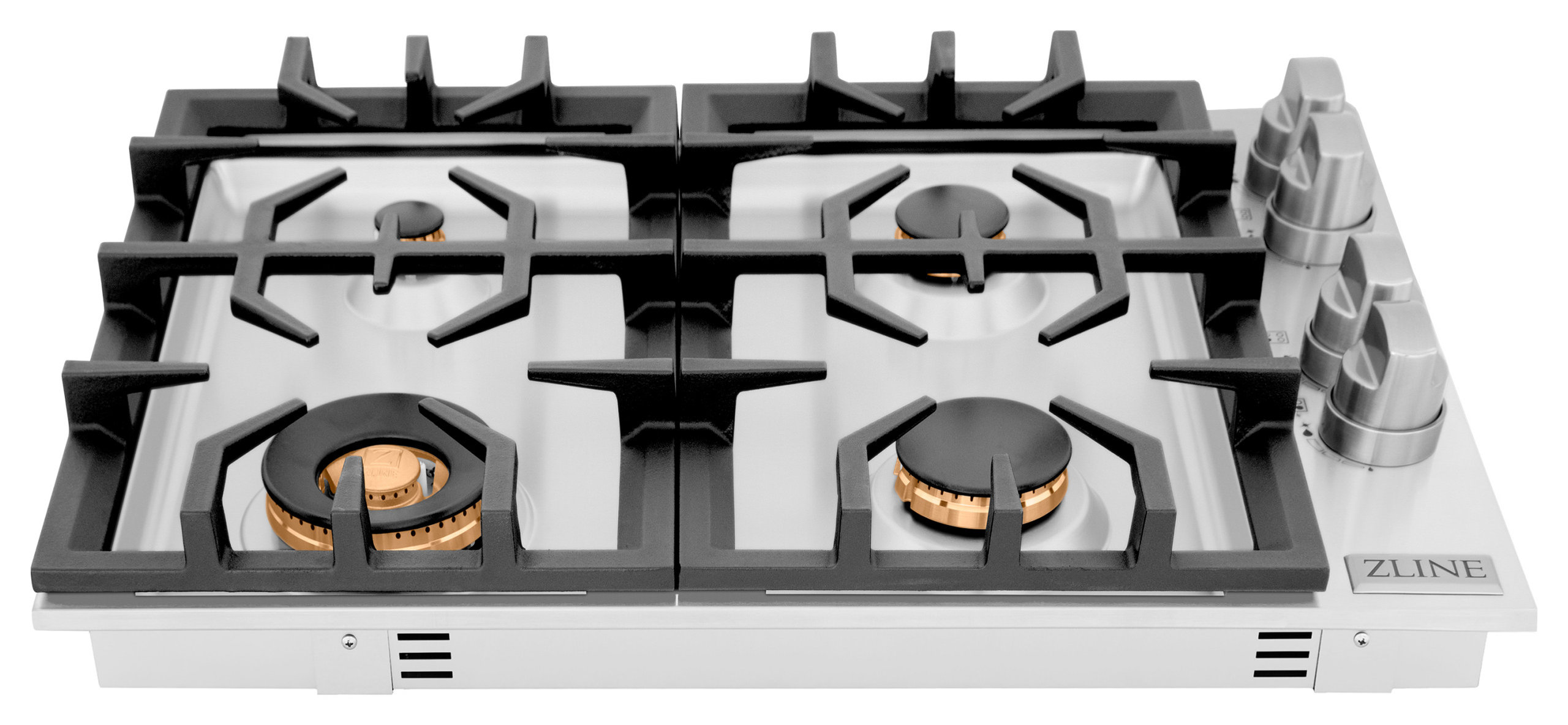 ZLINE 30 In. Dropin Cooktop With 4 Gas Brass Burners, RC-BR-30 - Modern ...