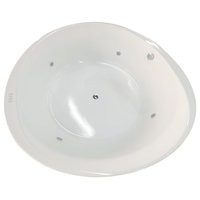 6 Foot Round Free Standing Acrylic Air Bubble Bathtub - Contemporary ...