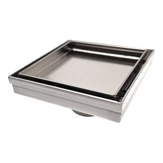 SereneDrains Square Shower Drain 304 Stainless Steel Tile Insert 5 Inch ...