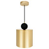 Saleen LED Mini Pendant With Sun Gold & Black Finish, 9 inches - Modern ...