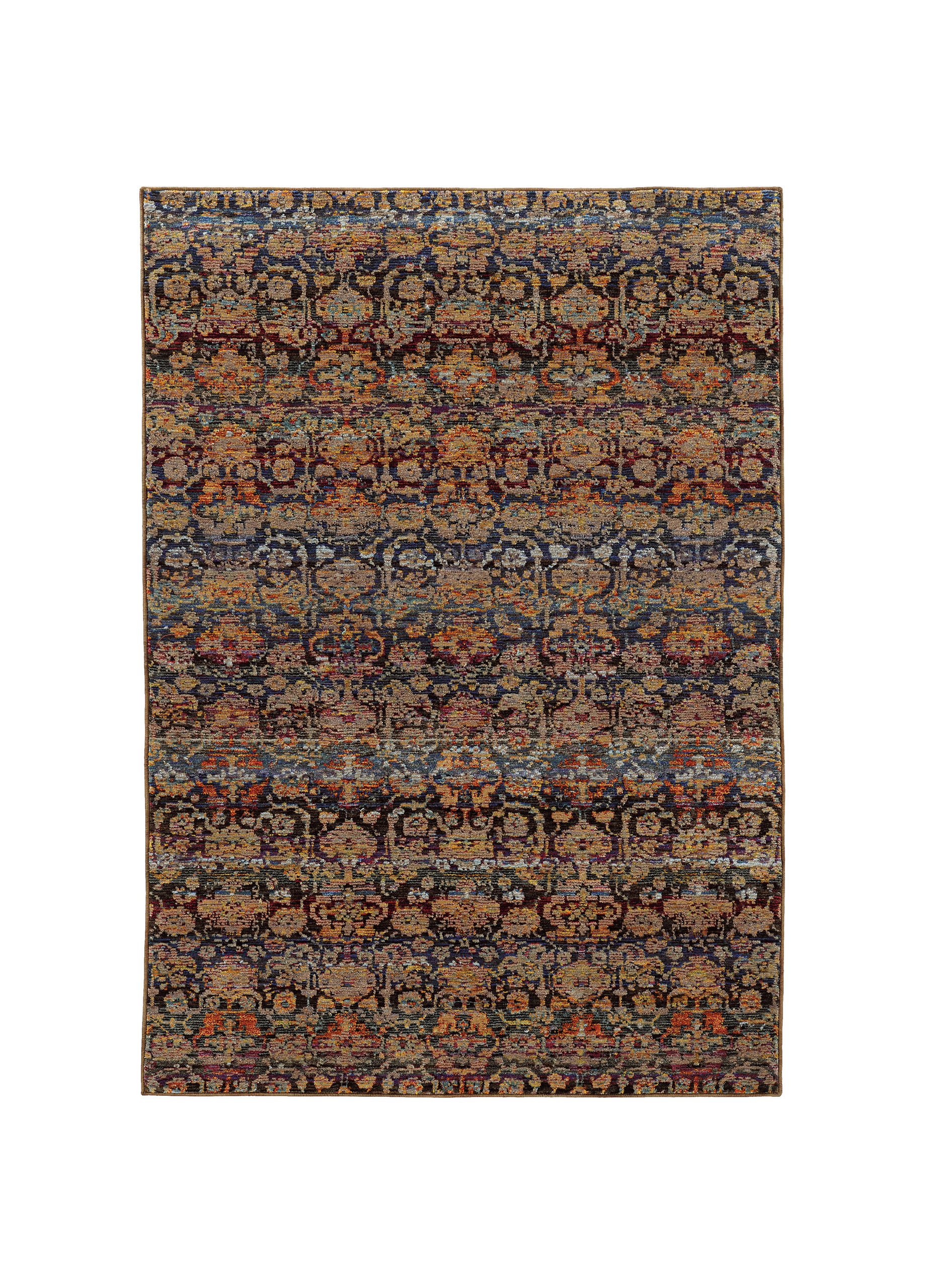 Adeline Borderless Traditional Multi-Colored Area Rug, 3'3"x5'2 ...