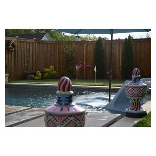 This small backyard has it all! - Transitional - Pool - Atlanta - by ...