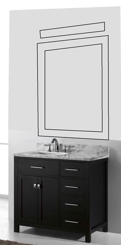 Mirror for off center vanity