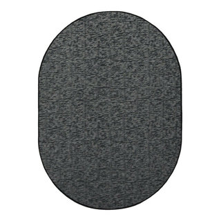 Modern Indoor/Outdoor Commercial Solid Color Area Rug, 6' x 9' Oval ...