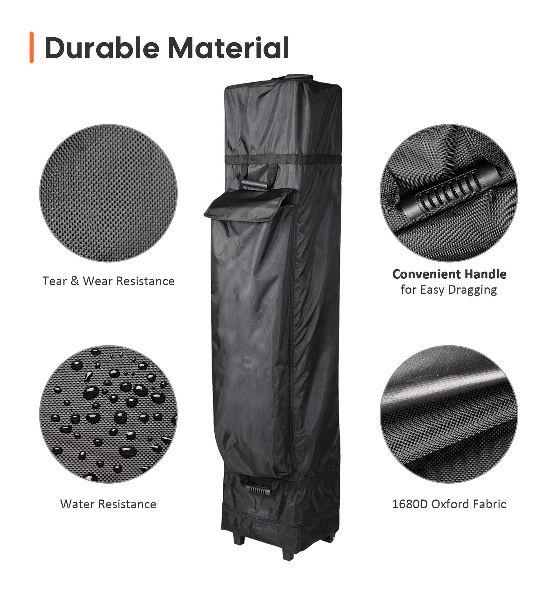 Universal Canopy Carry Bag Wheeled Pop Up Storage Case for 10x10'/10x15 ...